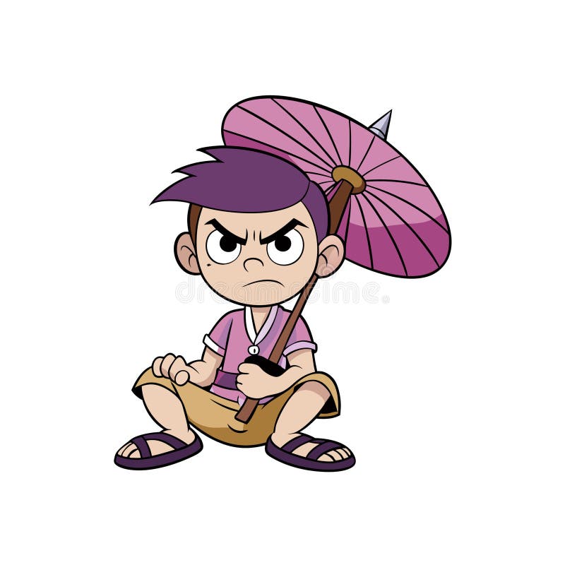 Boy Connecting with Others in Retro Style Stock Illustration ...