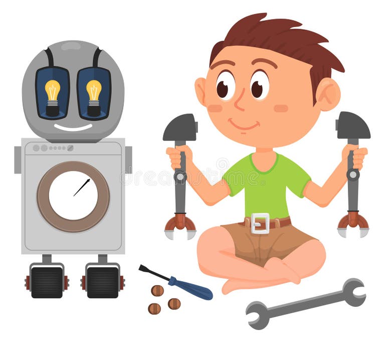 Robot Repair Stock Illustrations – 9,455 Robot Repair Stock ...