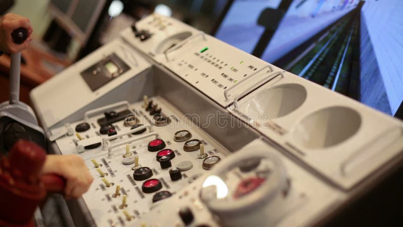 Boy Controls the Motion of Simulator Subway Car Stock Video - Video of ...