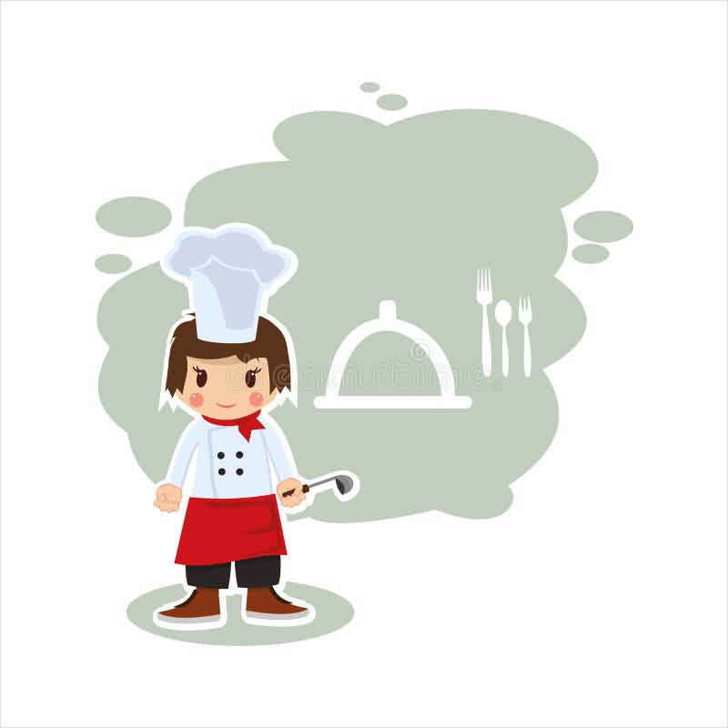 Boy cook in vector format stock vector. Illustration of cook - 63963947