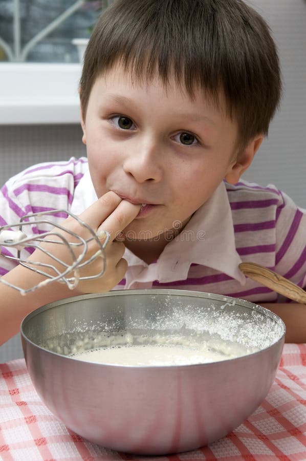 Boy cooking stock photo. Image of children, kitchen, cook - 13023714