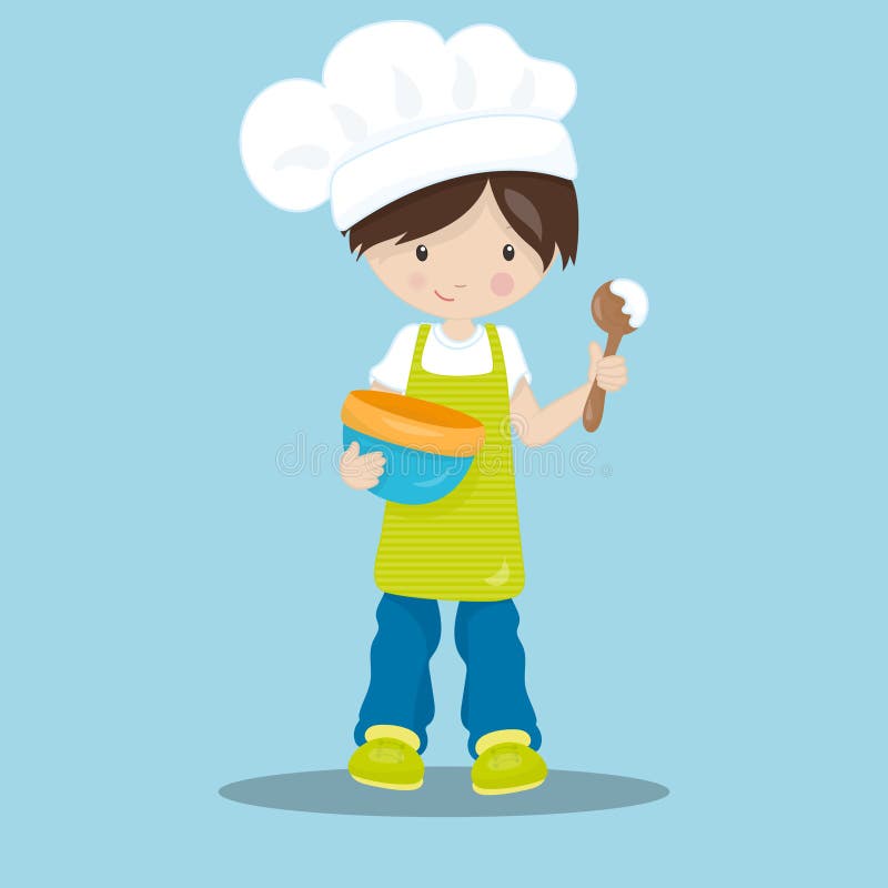 Boy cooking boy 01 stock vector. Illustration of vector - 198983722