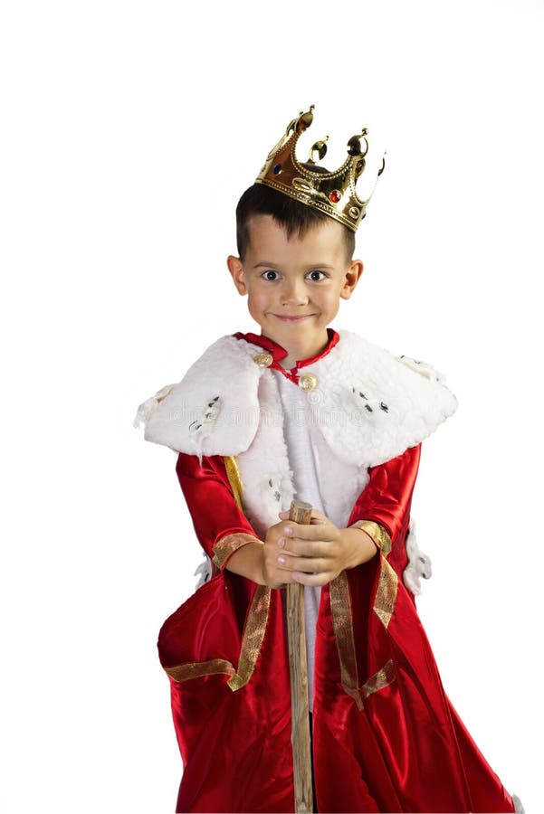 Boy in costume of the king stock photo. Image of portrait - 96559608