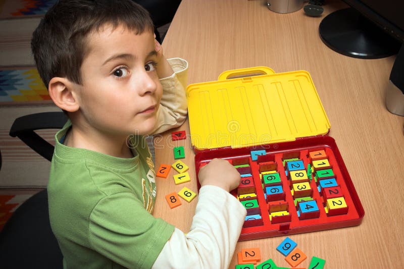 Boy counting stock photo. Image of child, education, hand - 14022610