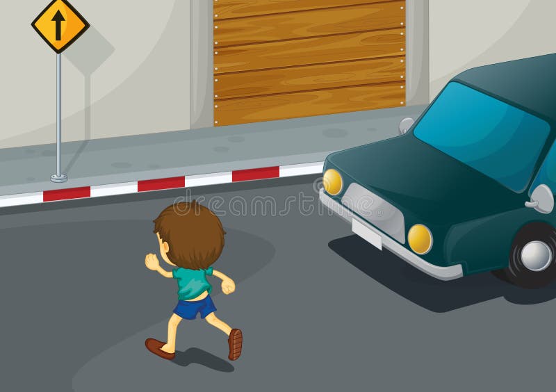 Boy Crossing Road Stock Photography - Image: 24833362