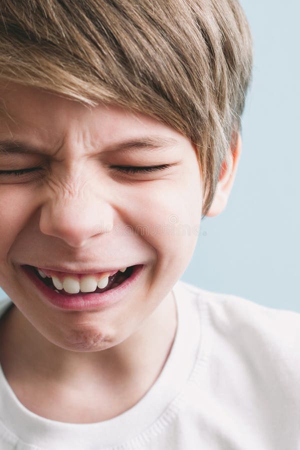 Boy is crying stock image. Image of crying, negative - 137533319