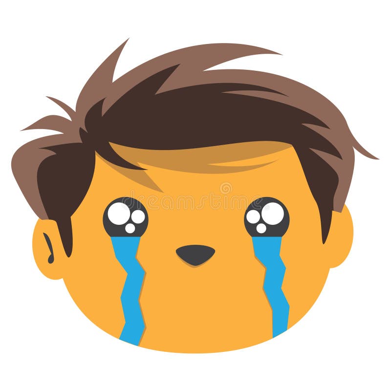 Boy Crying. Vector Illustration Decorative Design Stock Vector ...