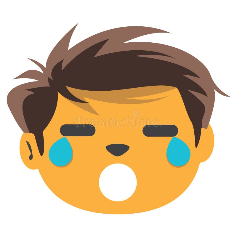 Boy Crying. Vector Illustration Decorative Design Stock Vector ...