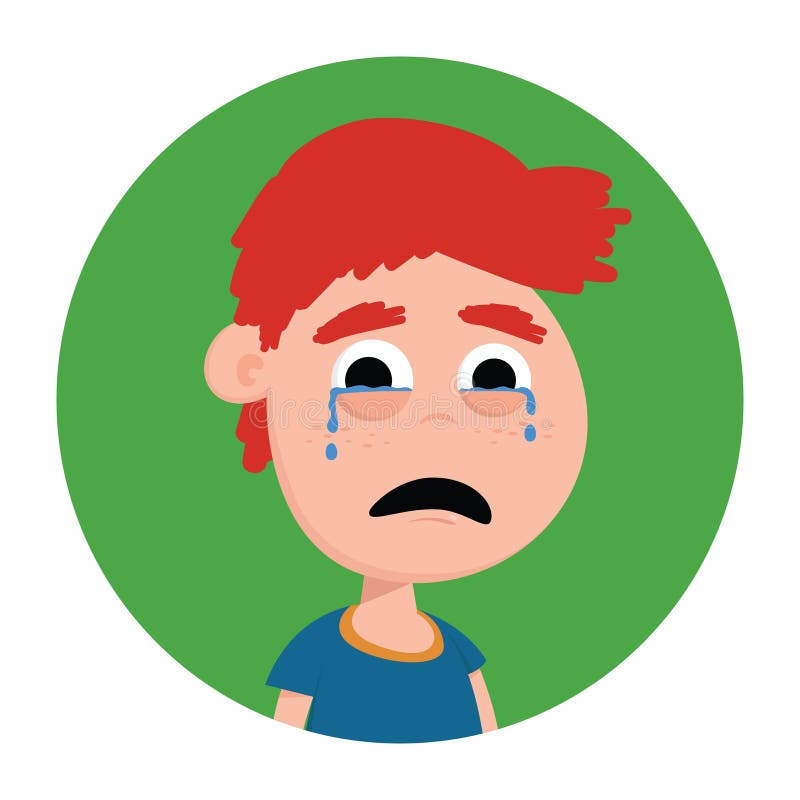 Boy Crying. Vector Illustration Decorative Design Stock Vector ...