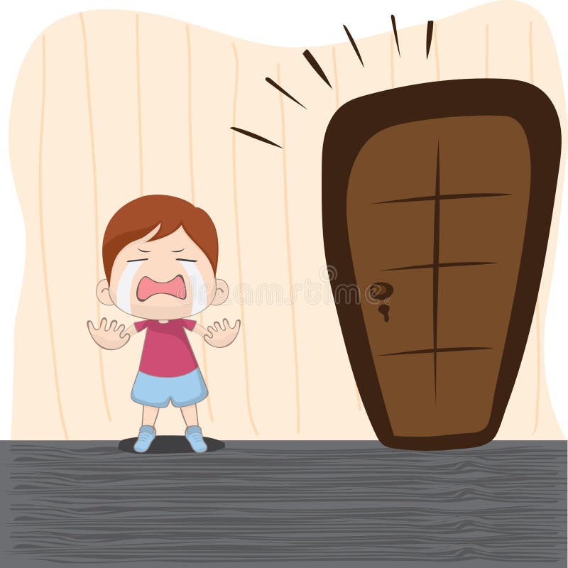 Boy Crying. Vector Illustration Decorative Design Stock Vector ...