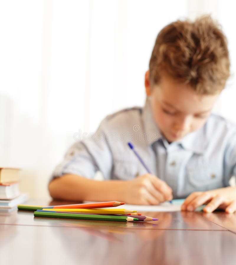 Boy does house lessons stock photo. Image of house, male - 18270570