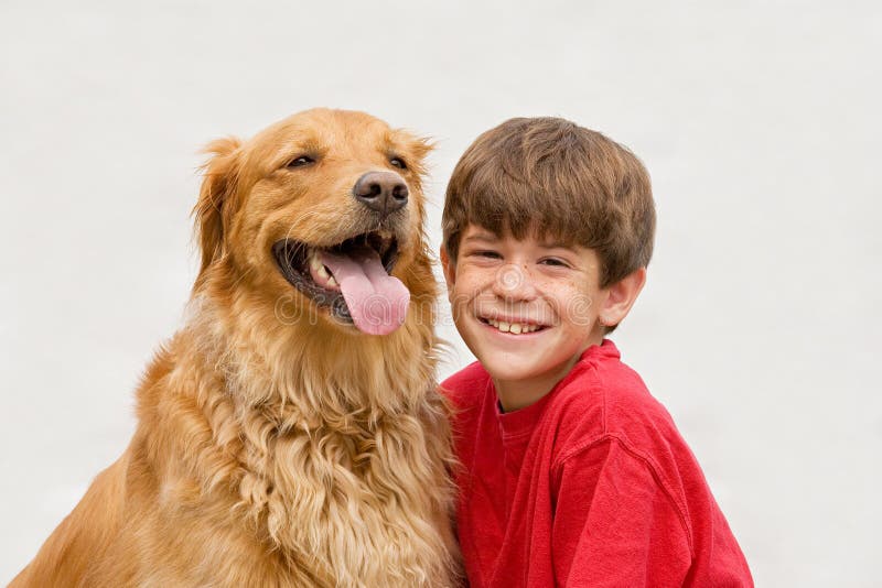 Boy and dog stock photo. Image of pets, life, adolescence - 2981458