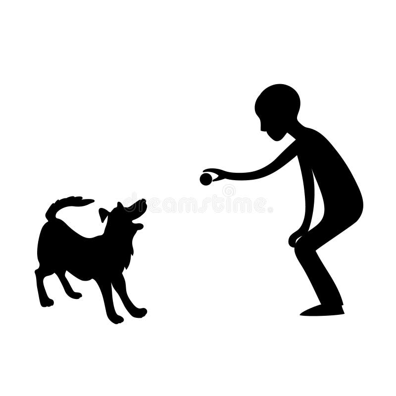 Playing Dog Silhouette