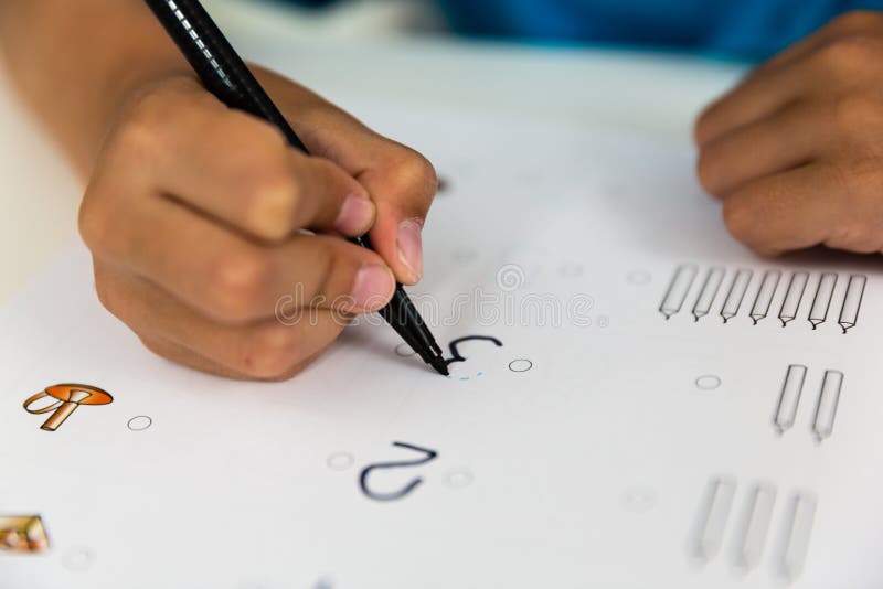 Boy doing homework stock image. Image of homework, exercise - 42954939