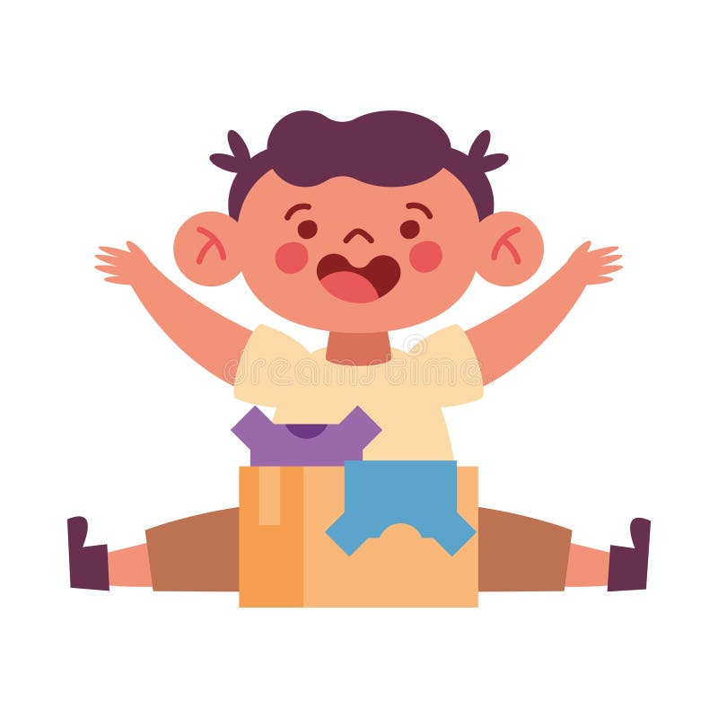 Boy with donation box stock vector. Illustration of little - 319483454