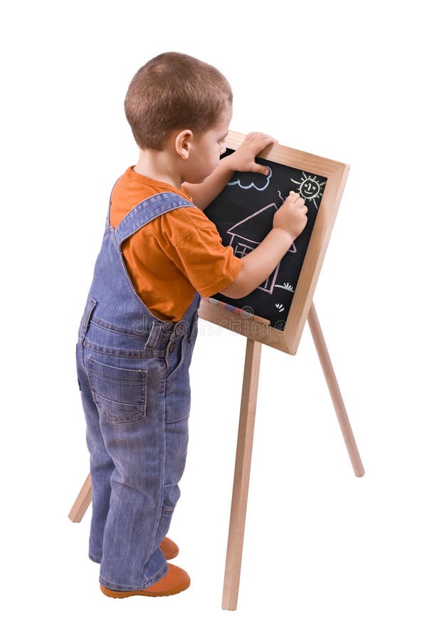 Boy drawing stock image. Image of educative, school, design - 12732951