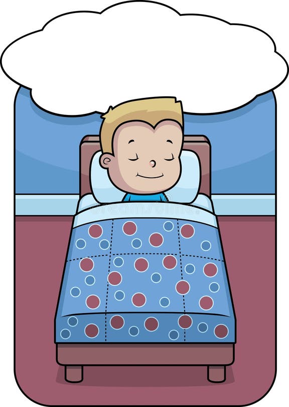 Cartoon Boy Bed Dreaming Stock Illustrations – 392 Cartoon Boy Bed ...