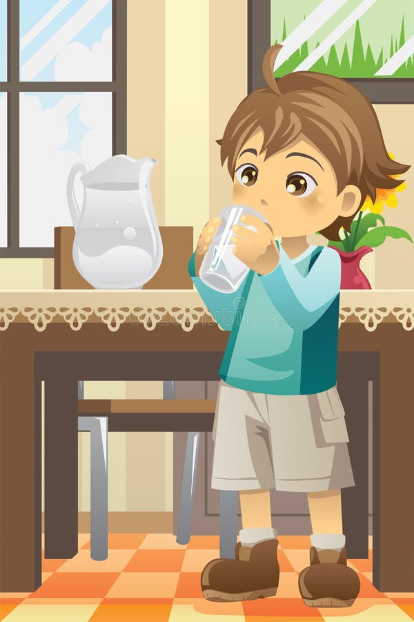 Boy Drinking Water Stock Illustrations – 1,161 Boy Drinking Water Stock ...