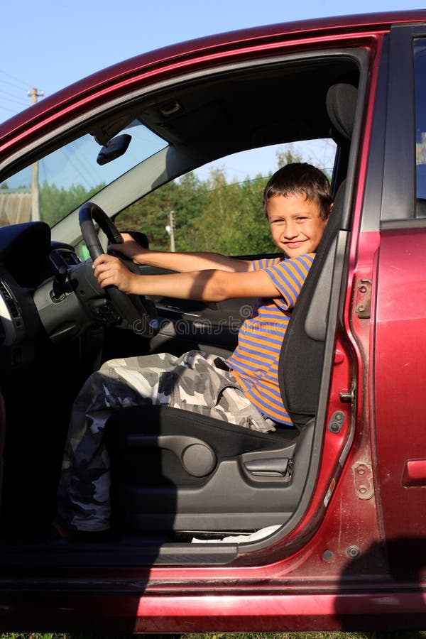 Boy driver in car stock photo. Image of seat, fresh, smile - 21292836
