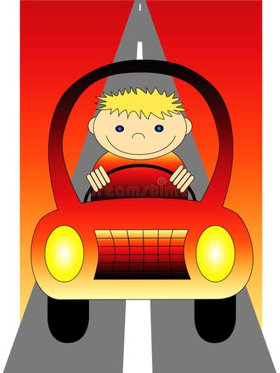 Cartoon Boy Driving Red Car Stock Illustrations – 404 Cartoon Boy ...