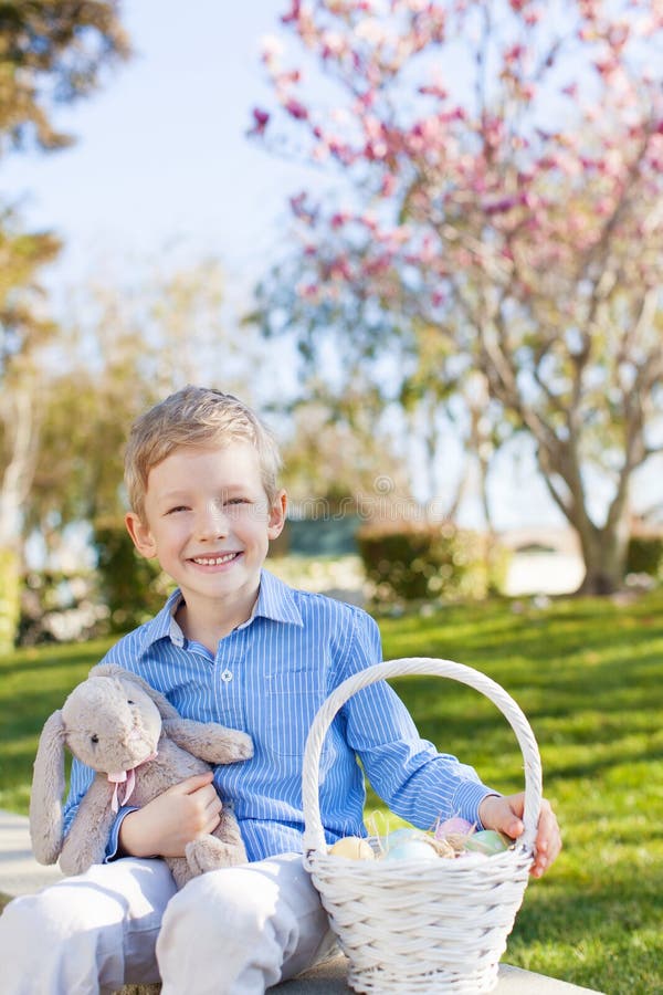 Boy at easter time stock photo. Image of easter, decoration - 50675496