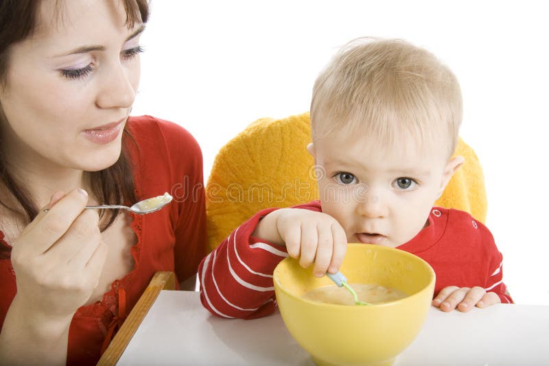 Boy eating breakfast stock photo. Image of clean, eating - 13341630