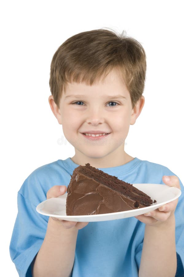 Boy Eating Cake stock image. Image of yummy, party, mess - 9248153