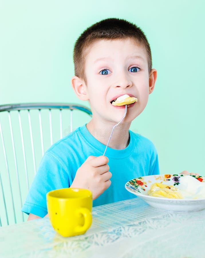 Boy eating stock image. Image of childhood, caucasian - 39067981