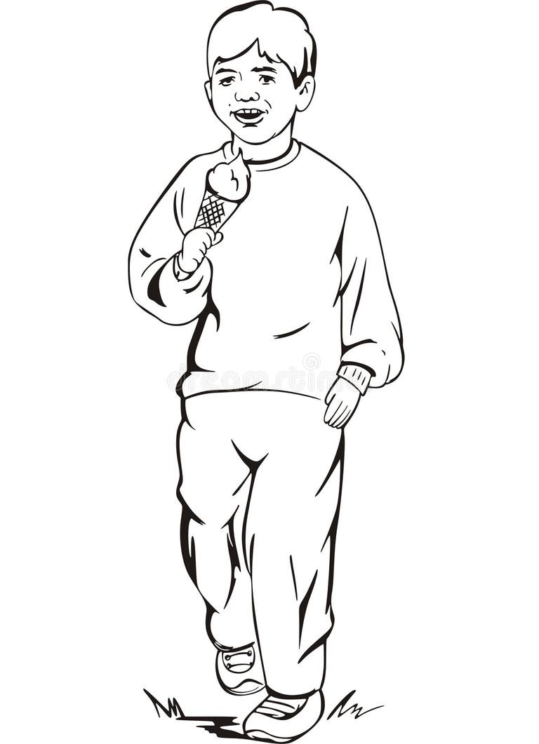 Child Eating Black White Stock Illustrations – 1,791 Child Eating Black ...