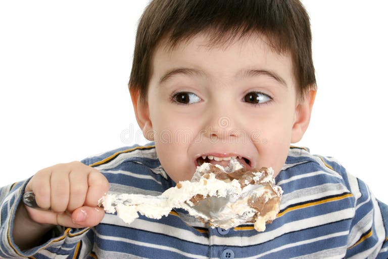 Boy Eating Possum Pie stock photo. Image of eating, caucasian - 387386