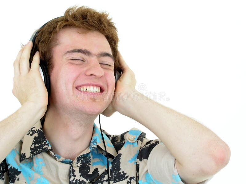 Boy Enjoying Music stock photo. Image of happiness, expressive - 261882