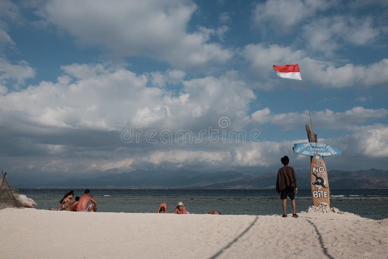 A Boy Enjoying the Scenery on the Beach Editorial Stock Image - Image ...
