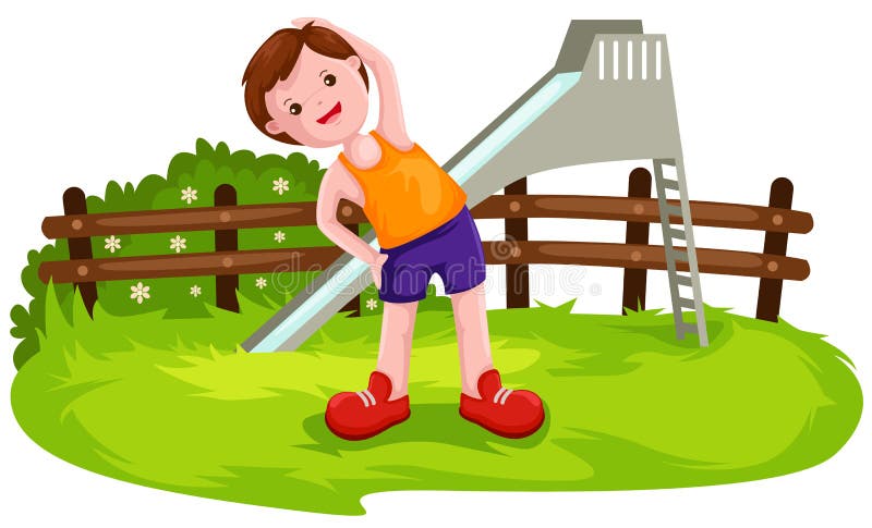 Boy exercise stock vector. Image of happy, object, cute - 14346099