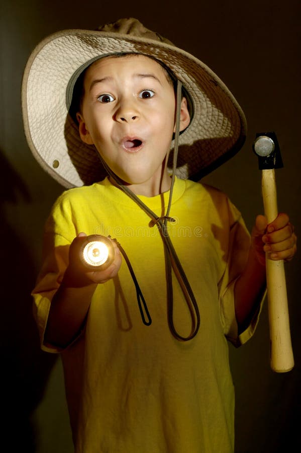 Boy Exploring With Flashlight Stock Image - Image: 8387483 Boy Exploring With Flashlight Stock Image - Image: 8387483