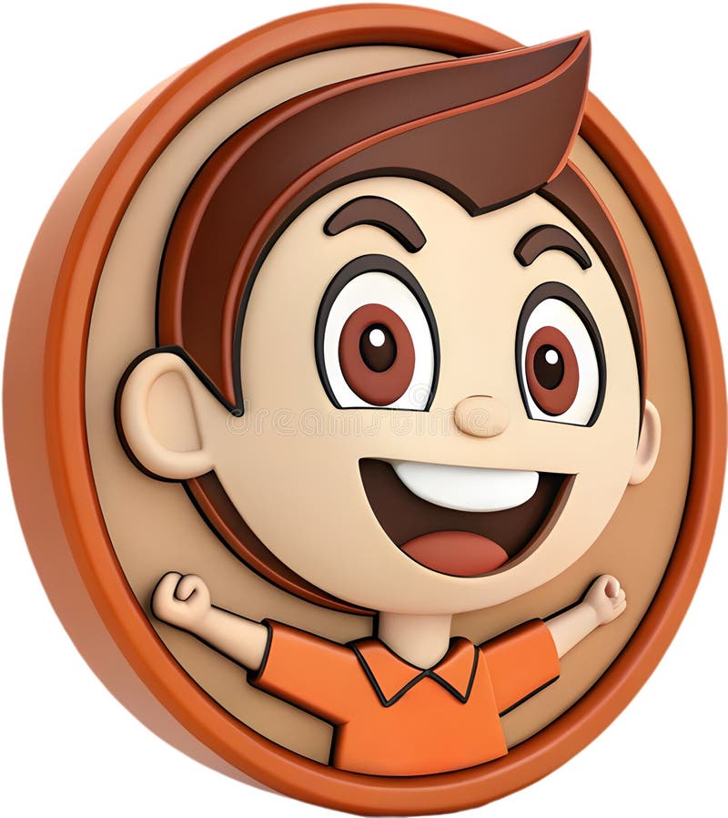 Boy Face Icon Showcasing Strong Emotional Expression. Stock Image ...