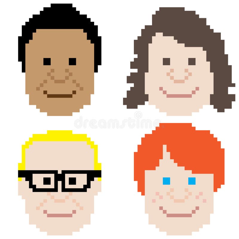 People Occupations Pixel Art Icons Stock Vector - Illustration of ...