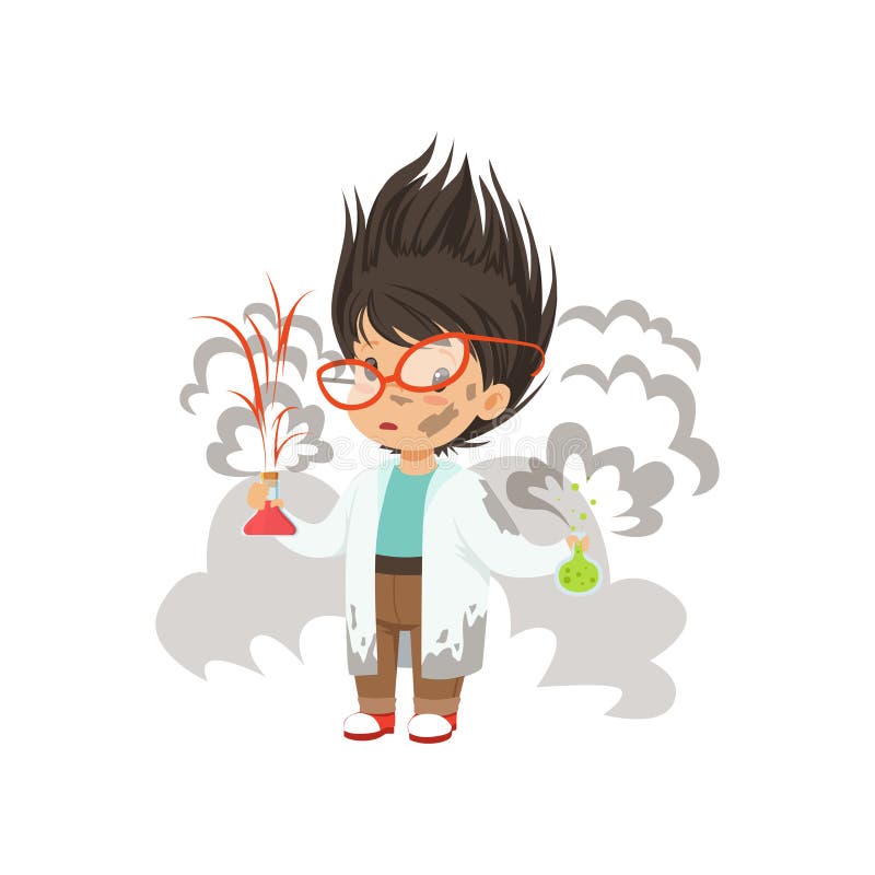 Boy after a Failed Experiment with Robot, Schoolboy Doing Science ...