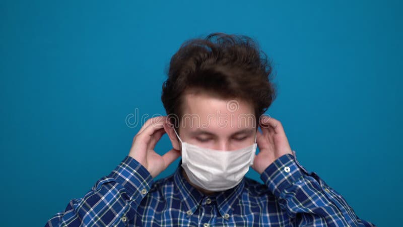 Boy Feeling Sick and Wearing Mask Stock Video - Video of health ...
