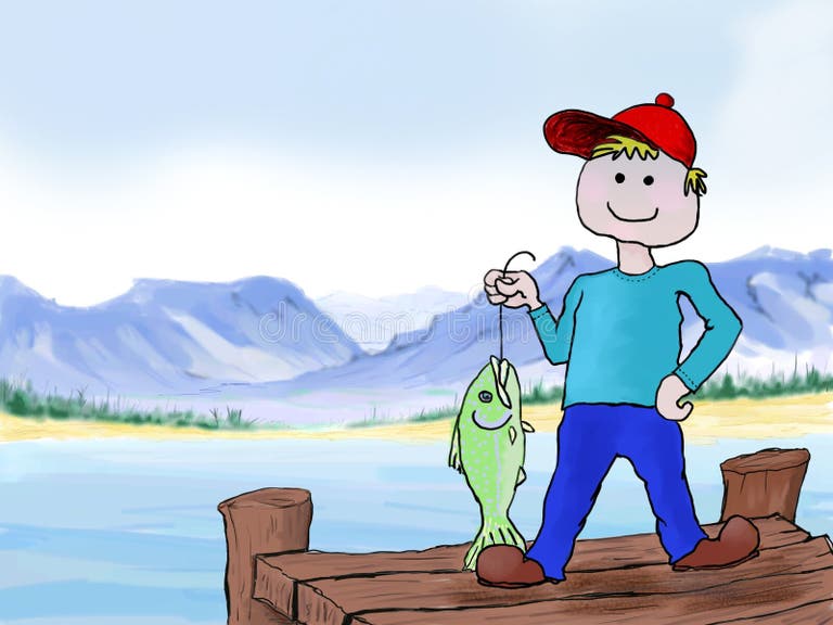Cartoon Dock Fishing Stock Illustrations – 422 Cartoon Dock Fishing ...