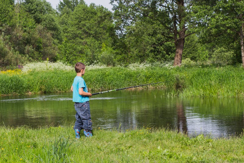 Fishing on the lake stock image. Image of hook, silence - 38977855