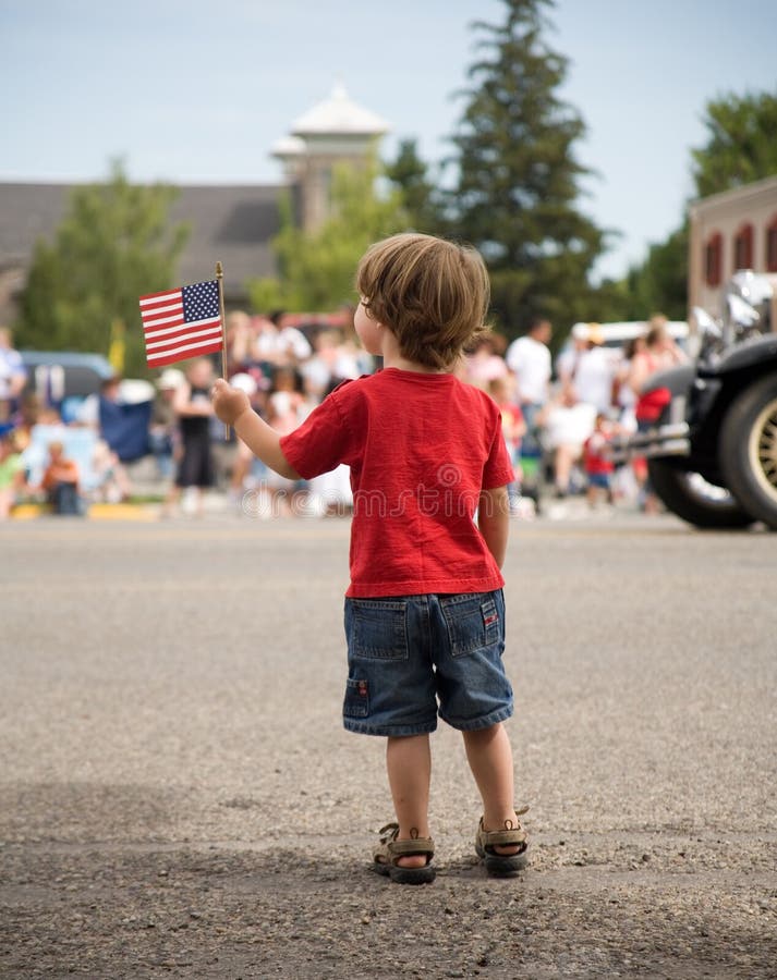 Boy with a flag stock image. Image of colorful, happy - 1133403