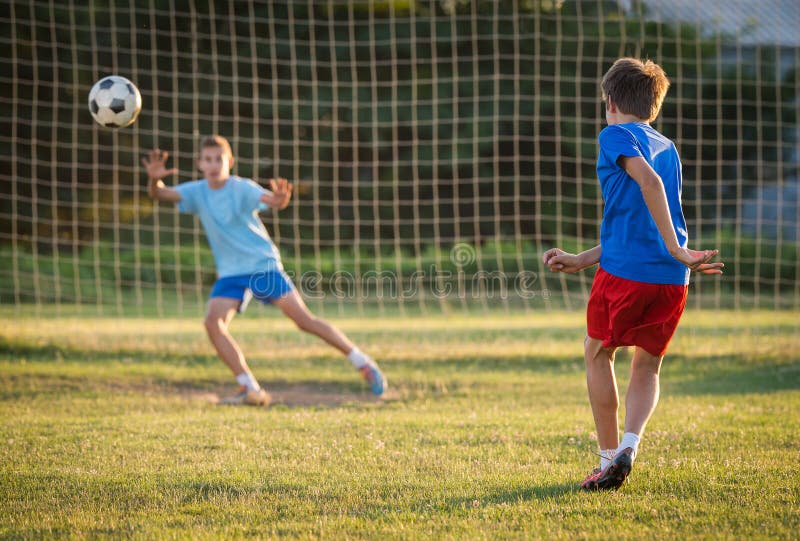 Boy on the Football Training Stock Photo - Image of elementary ...
