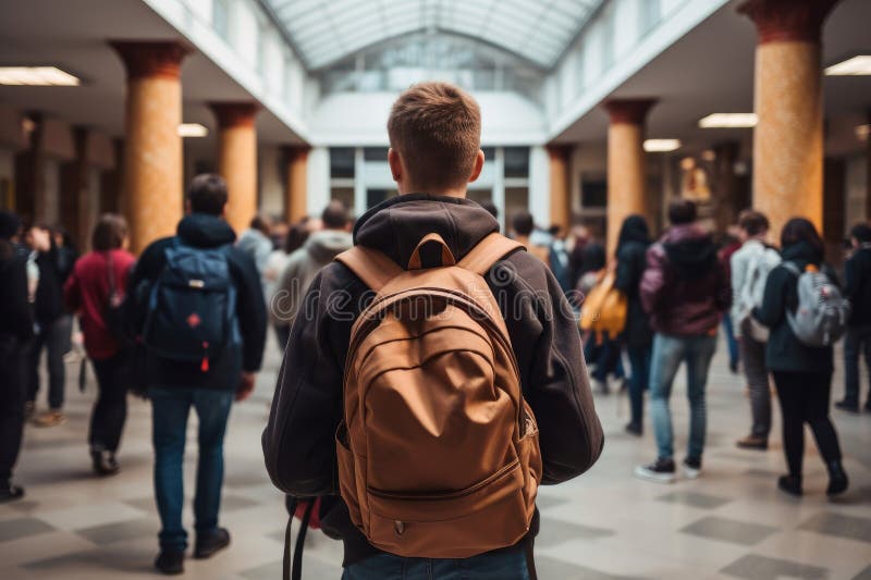 Boy Friends Going Class Run. Generate Ai Stock Illustration ...