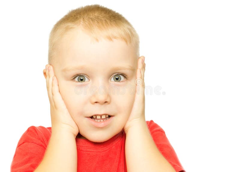 Boy with Funny Amazed Expression Stock Photo - Image of amazed, healthy ...