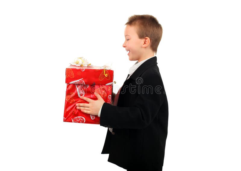 327 Happy Cute Boy Receive Gift Stock Photos - Free & Royalty-Free ...