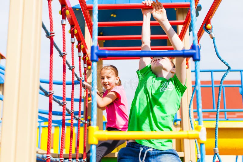 Physical Development at the Playground Stock Image - Image of lifestyle ...
