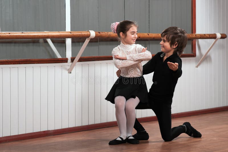Children Dancing in a Ballet Barre Stock Image - Image of lifestyle ...