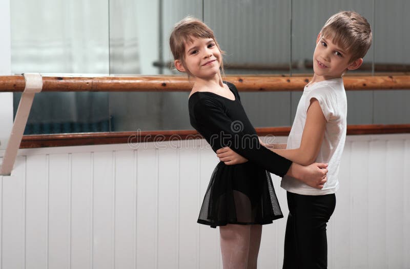 Children Dancing in a Ballet Barre Stock Photo - Image of costume ...