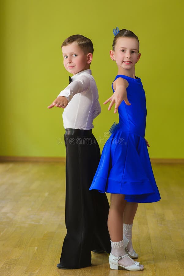 Boy and Girl Dancing Ballroom Dance Stock Photo - Image of dress ...