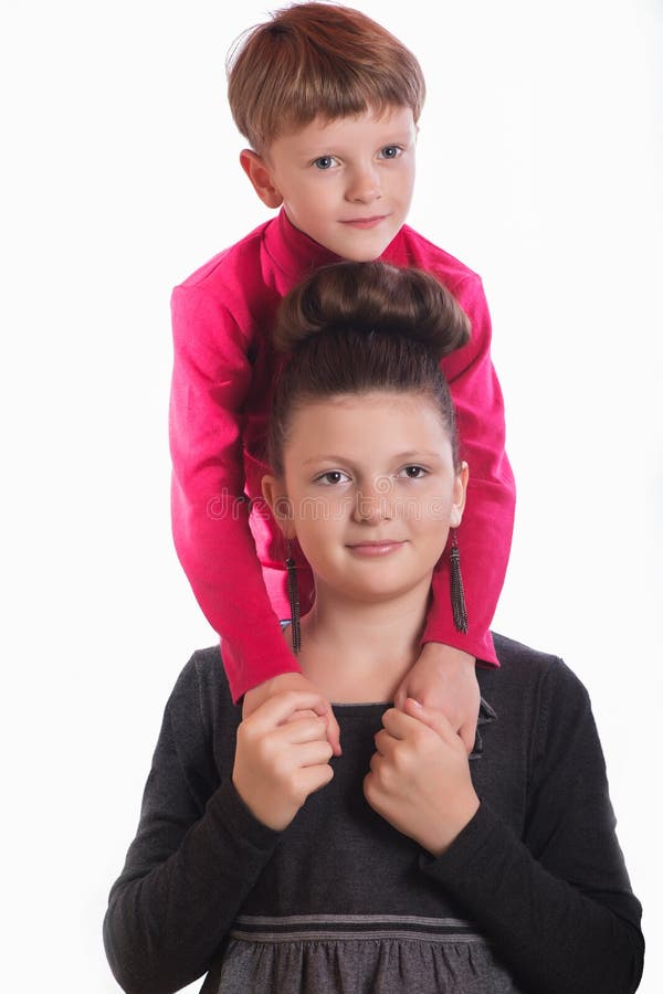 The Boy and the Girl Embraced Stock Image - Image of care, kindred ...